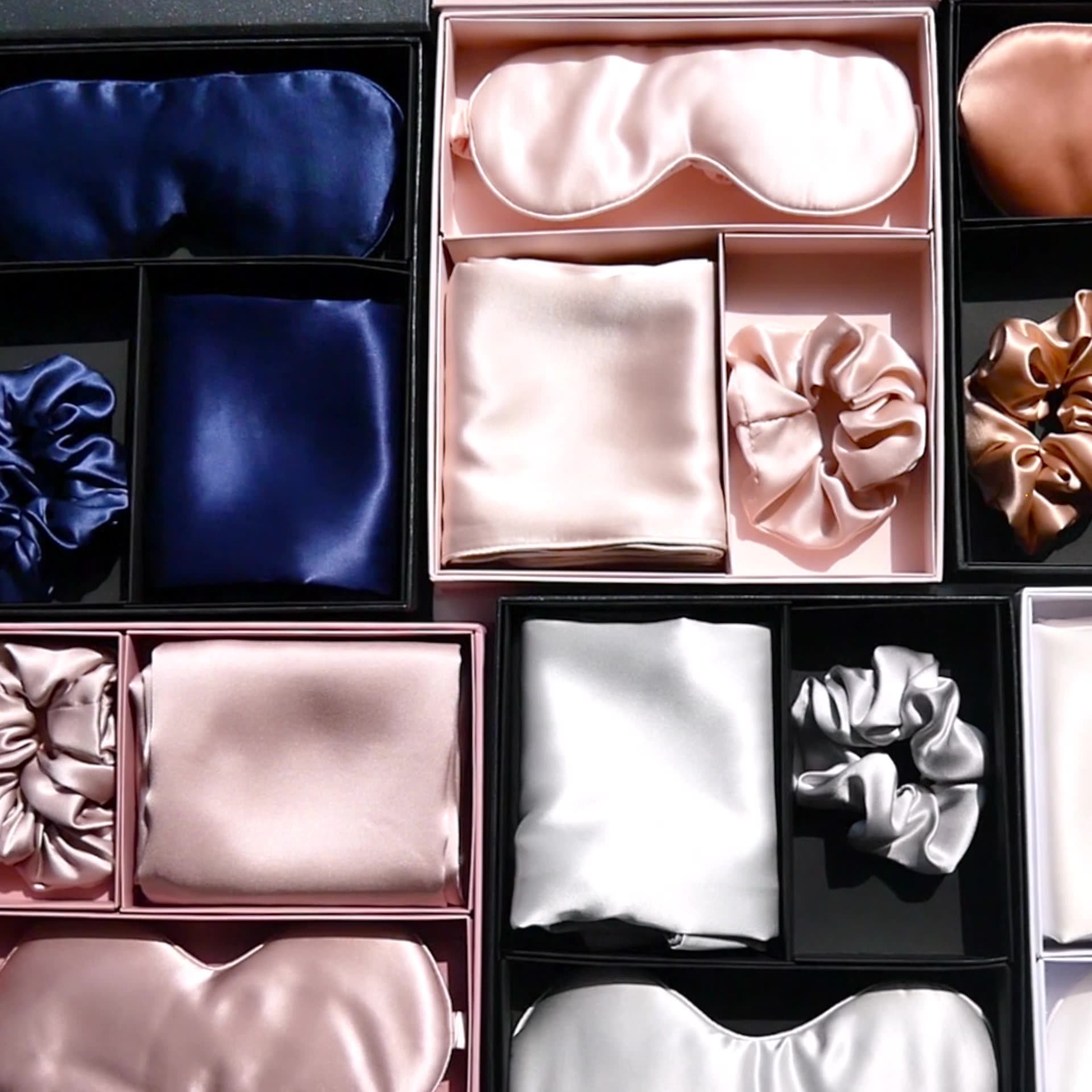 Luxury Gift Box Packaging 100% Mulberry Silk Eyemask Set Travel ...