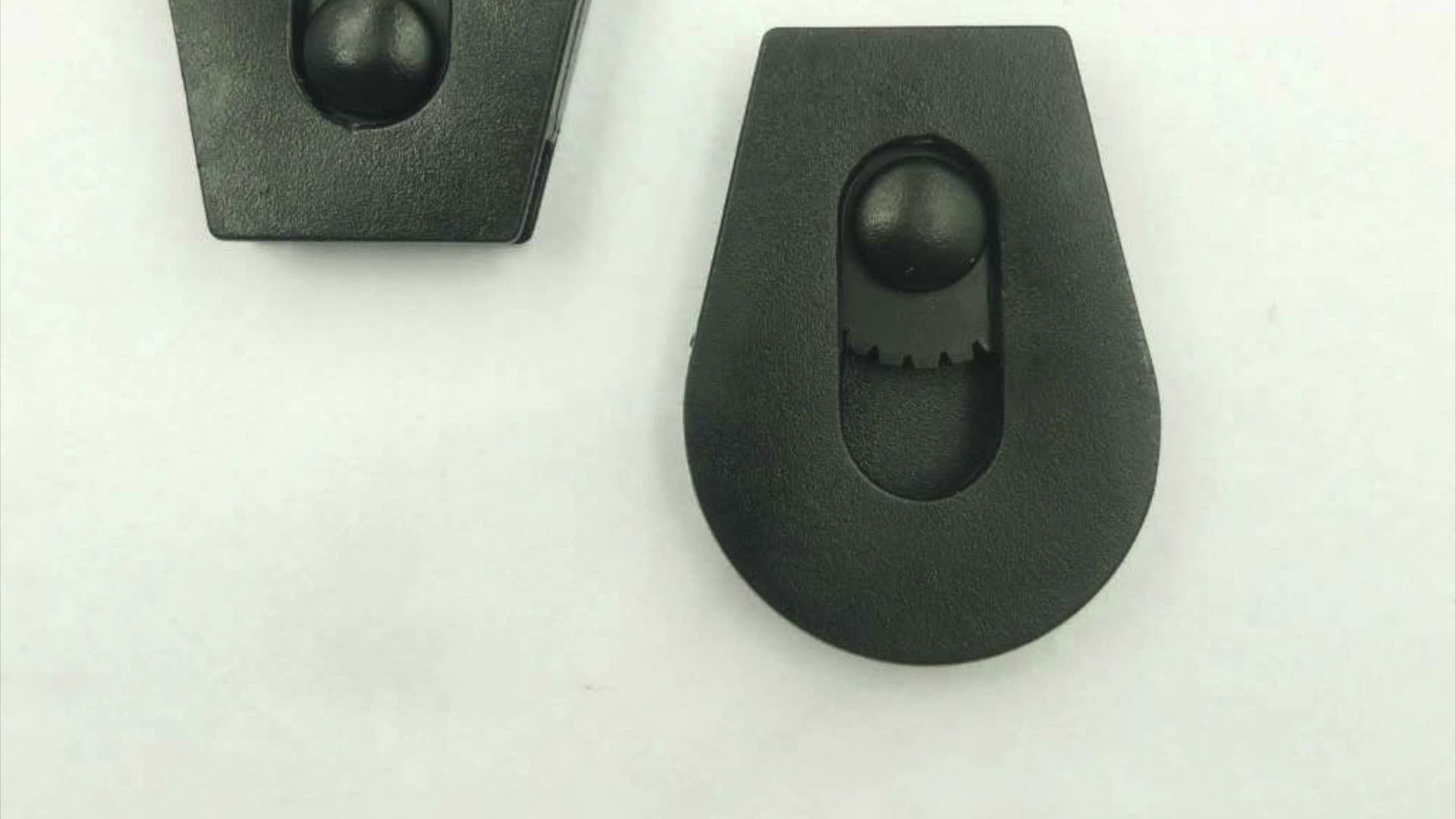 Drawstring Sliding Black Plastic Wheel Cord Lock Ends Stopper - Buy ...