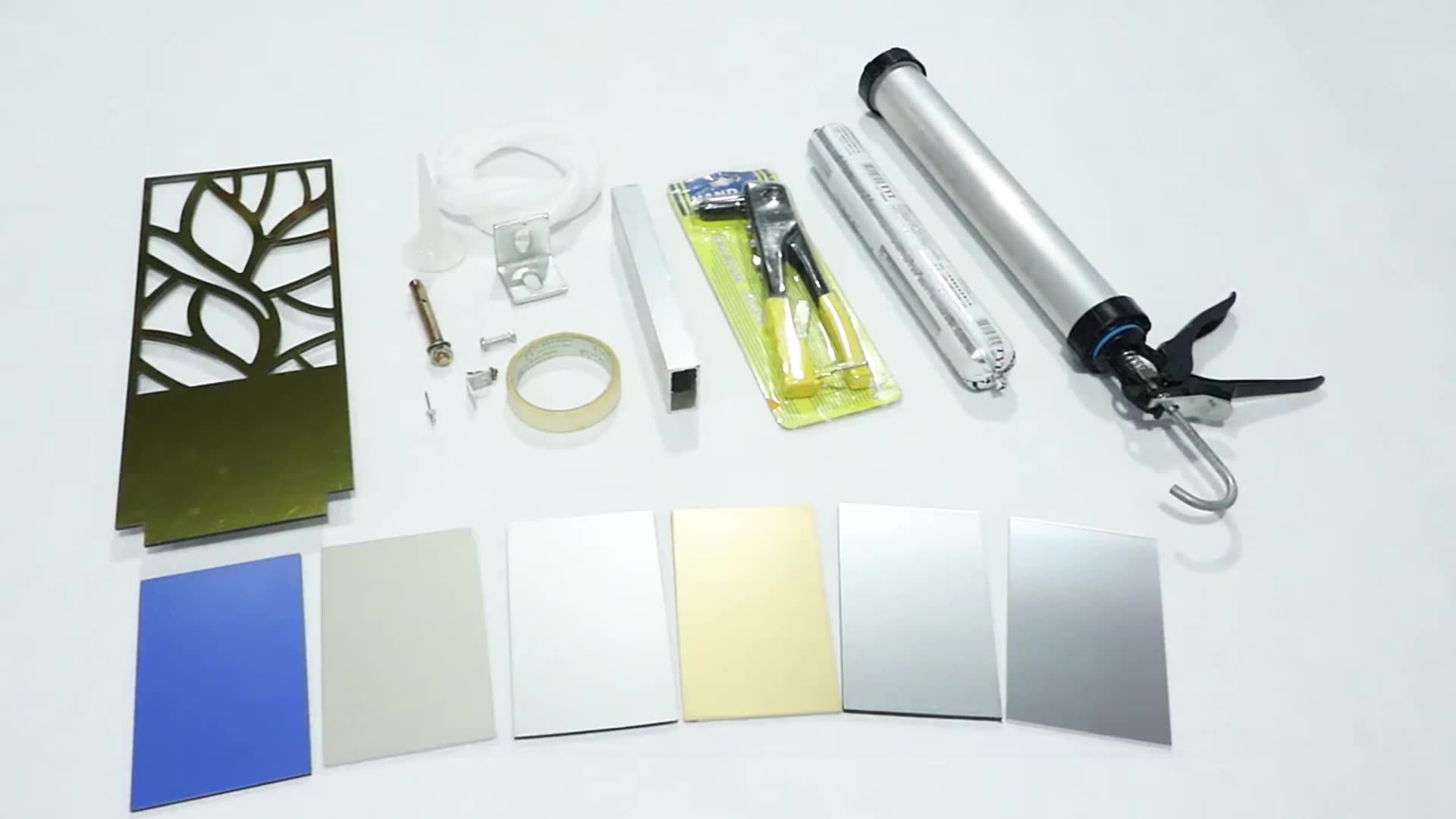 Gold Silver Mirror Colors Coated Aluminum Composite Panels 1220x2440mm ...