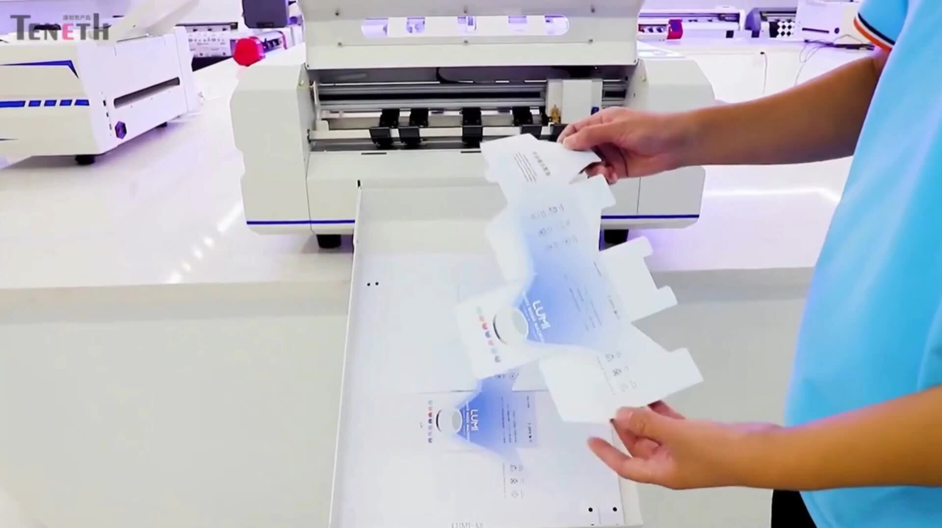 Servo Motor A3+ Size Dual Head Label Sticker Cutting Machine Automatic ...