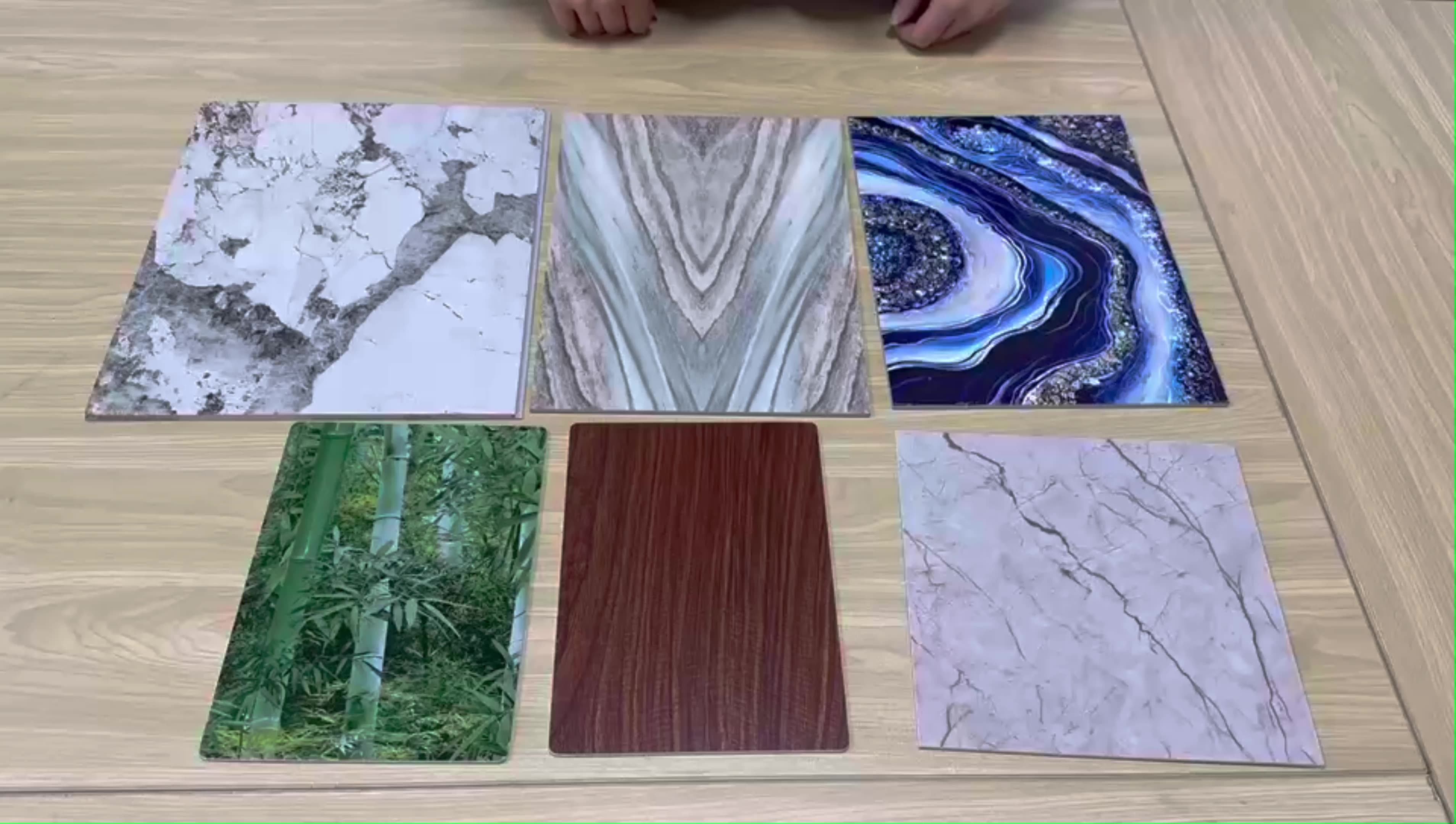 Interior Walls Decoration High Glossy 1220*2440mm Pvc Marble Effect ...