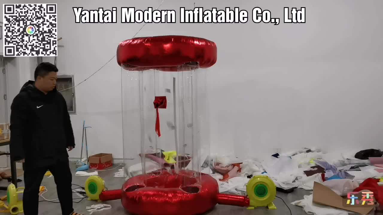 Inflatable Cube Cash Money Catching Grab Machine Booth For Sale - Buy ...