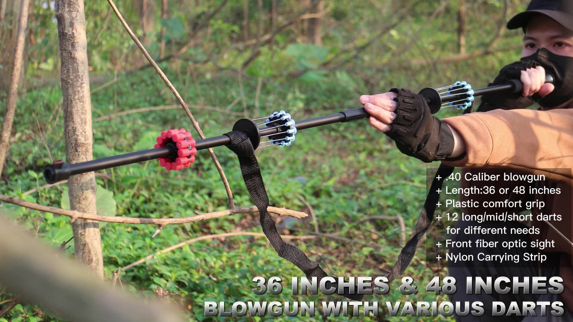 New Fun .40 Caliber 91cm 36 Inches Sports Hunting Blowgun Shooting ...