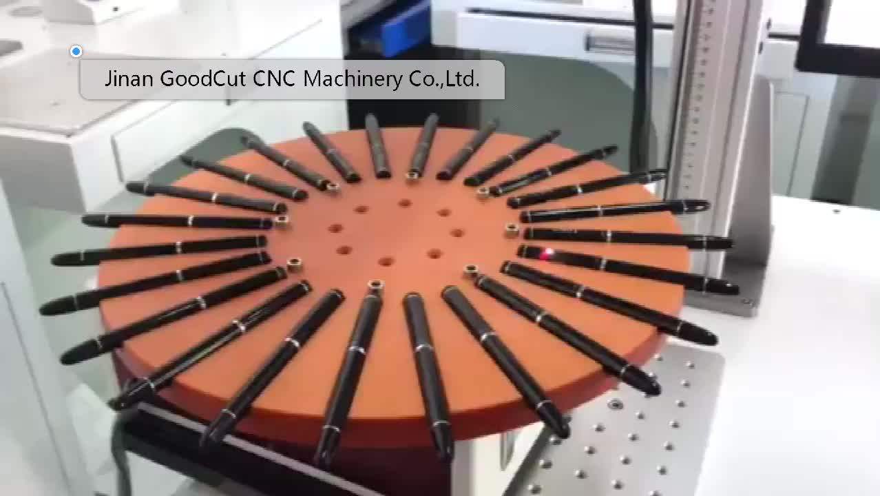 Automatic Turntable Fountain Pen Engraver Fiber Optic Laser Marking ...