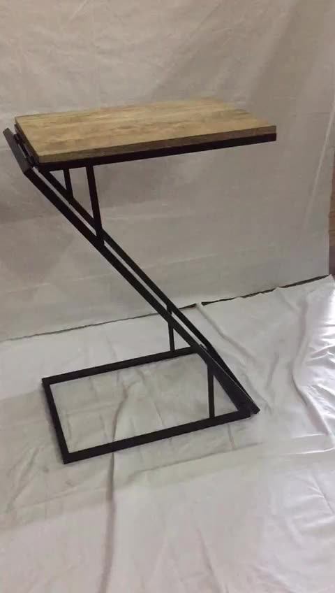 Matt Black Knock Down Z Table 2021 Latest Design Metal Living Room ...
