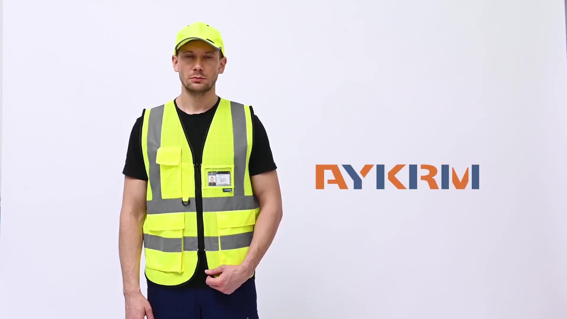 Aykrm 21 Colour Hi Vis Viz High Visibility Reflective Zip Pocket ...