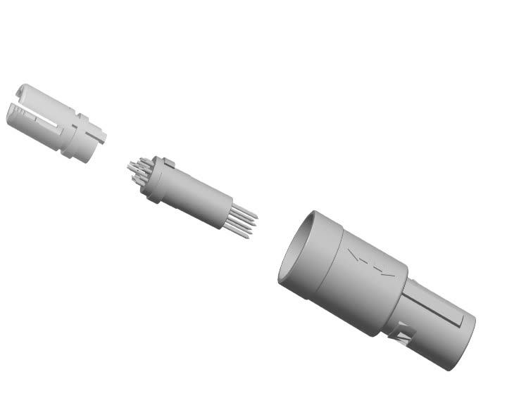 Raymo Plastic Push Pull Circular Connector 2 Pins Medical Cable Mounted ...