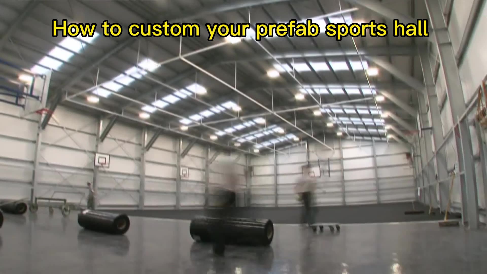 Prefabricated Indoor Stadium Steel Space Frame Structure Prefab Soccer ...