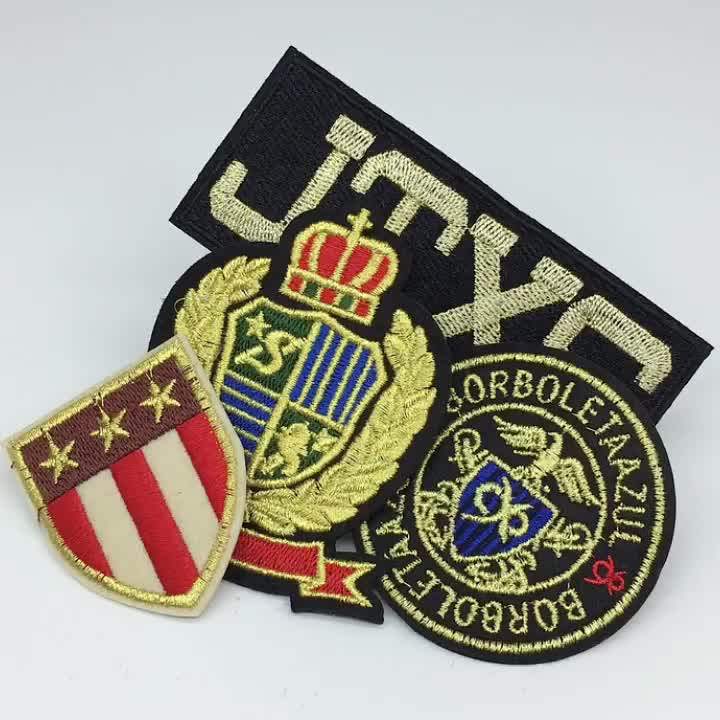 Wholesale Custom School Logo Security Shoulder Patch Embroidery Badges ...
