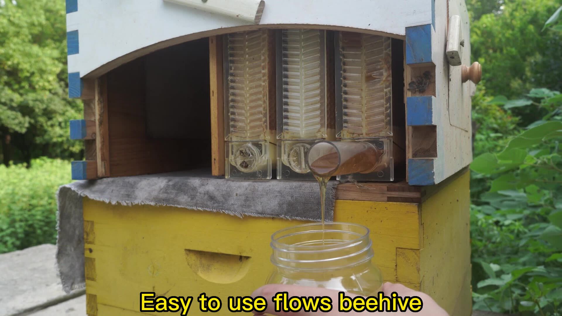 Chinese Wax Coated China Fir Automatic Self Flowing Honey Bee Hive 7 ...