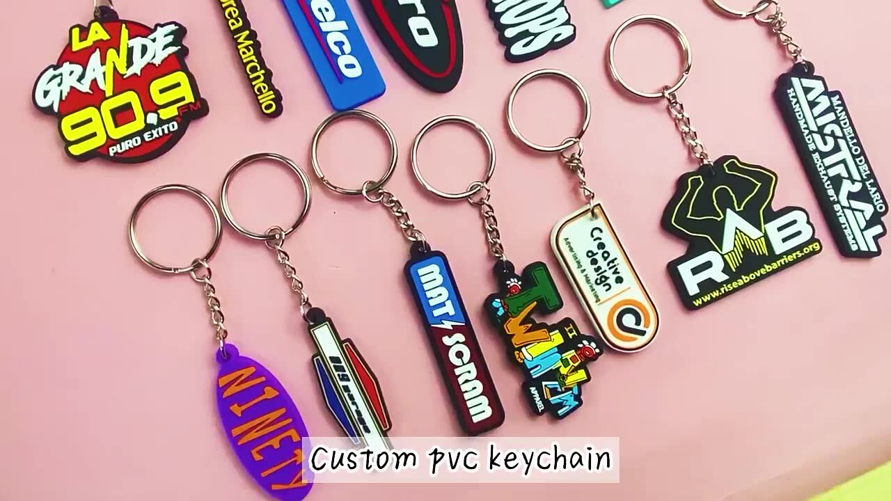 Promotional Business Gift Custom Logo Silicone Key Chains 2d 3d Pvc ...