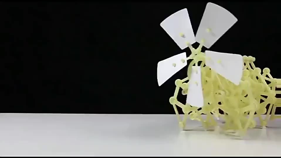 Wind Powered Diy Walking Walker Mini Assembly Model Kids Robot Toy ...