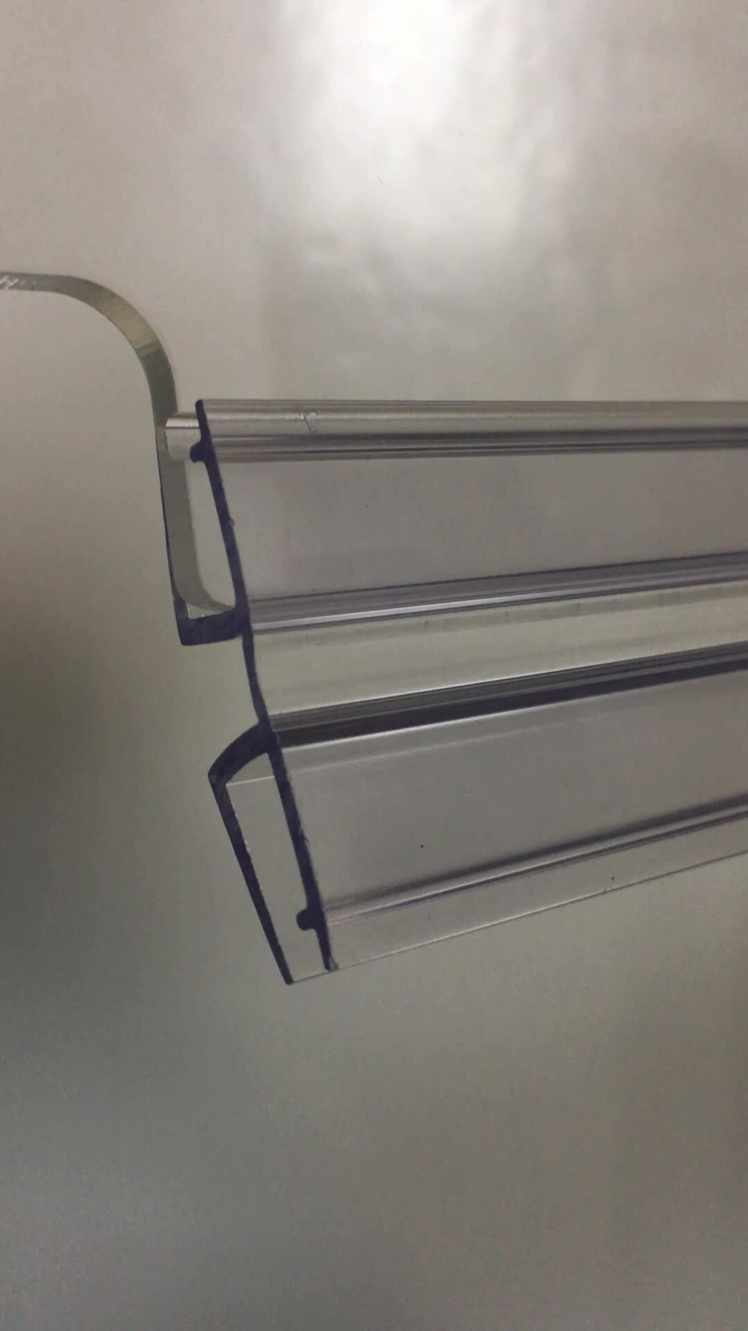 Custom Extrusion Plastic Living Hinge For Acrylic Panel Profile Stripe ...