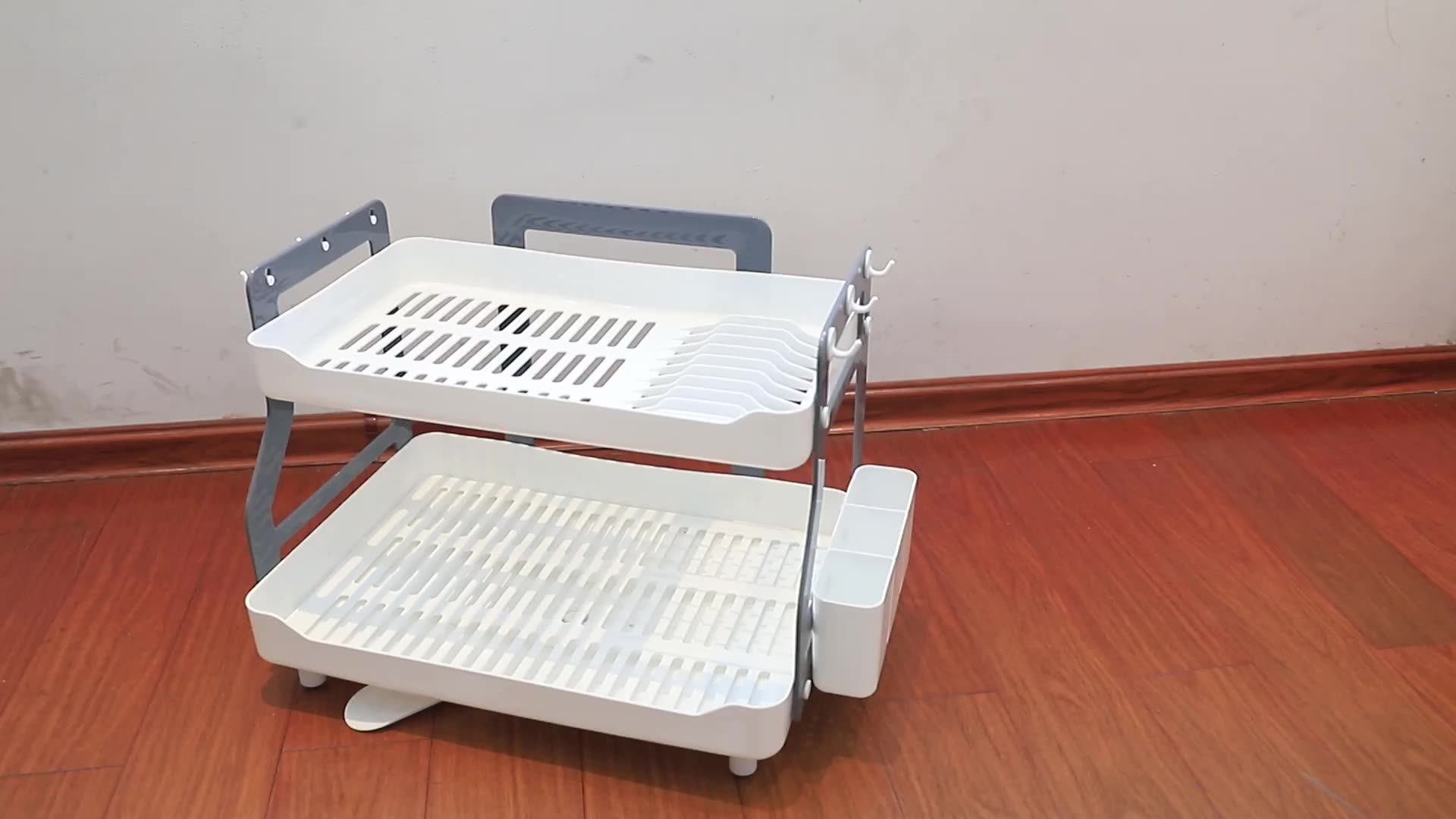 Oem Plastic Folding Dish Rack Kitchen Storage Rack Plastic Dish Rack ...