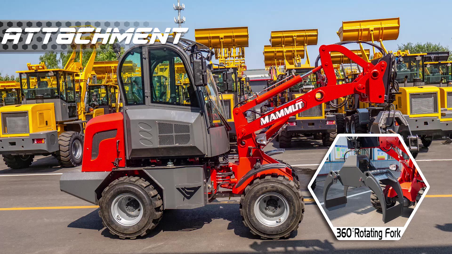 Mini Wheel Loader Ce Earth-moving Machinery Agriculture 1 Ton Compact ...