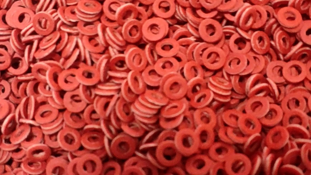 Waterproof Vulcanized Red Plain Fiber Steel Insulating Flat Washers ...