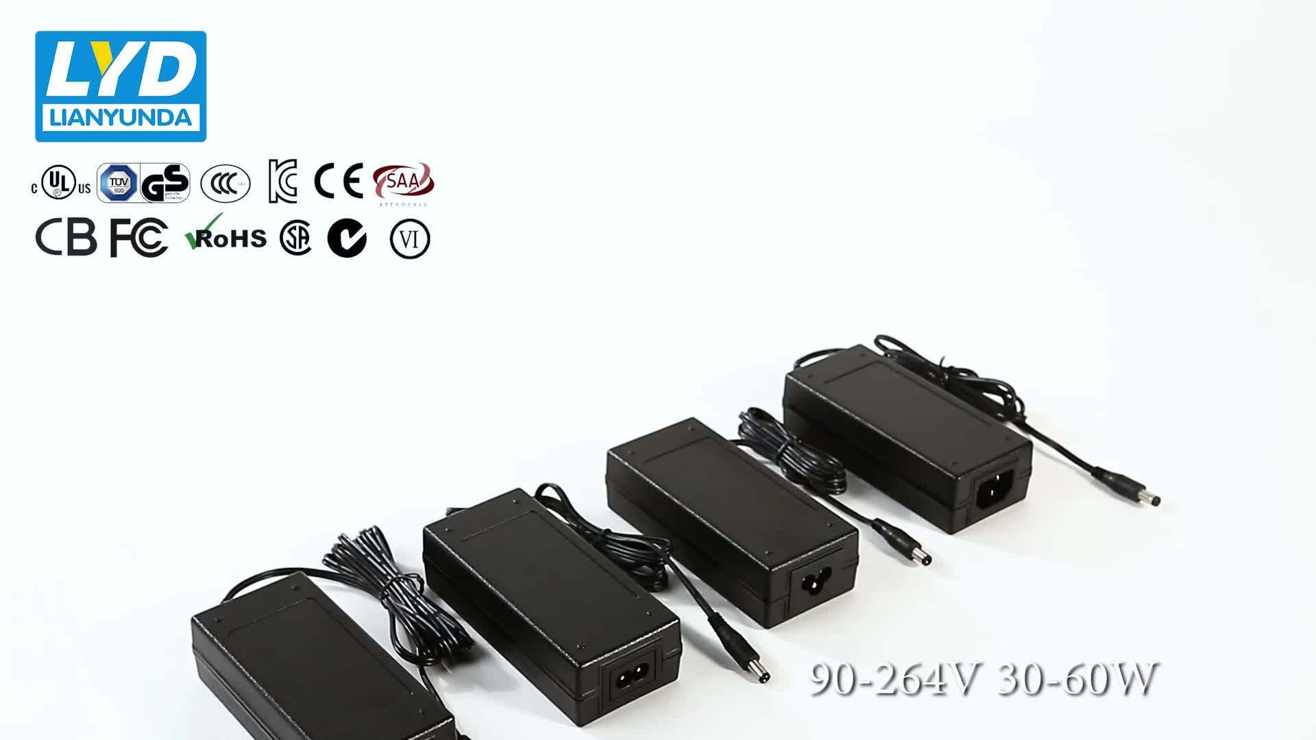 12v 5a Ac/dc Adapter 12 Volt 5 Amp Led Driver Switching Power Supply ...