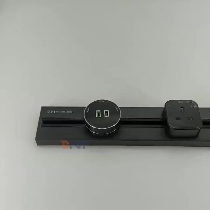 Sliding Hidden Intabletop Power Desk Track Electric Socket With ...