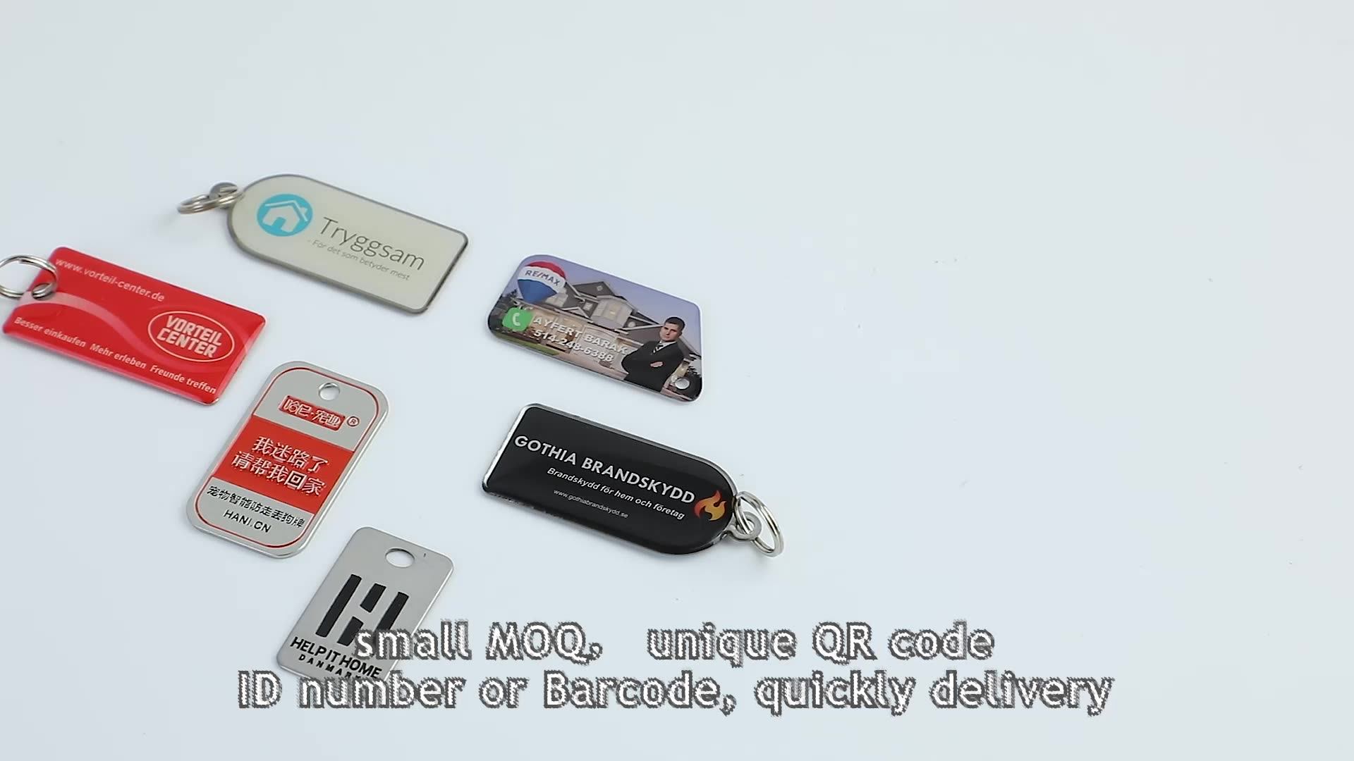 Wholesale Cheap Serial Id Number Key Chain Qr Code Key Tag Barcode Key ...