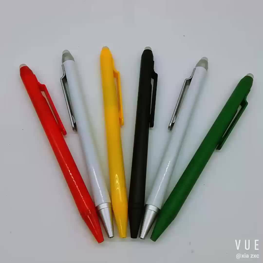 Simple Design Metal Pen Clip Plastic Erasable Gel Pen - Buy Erasable ...