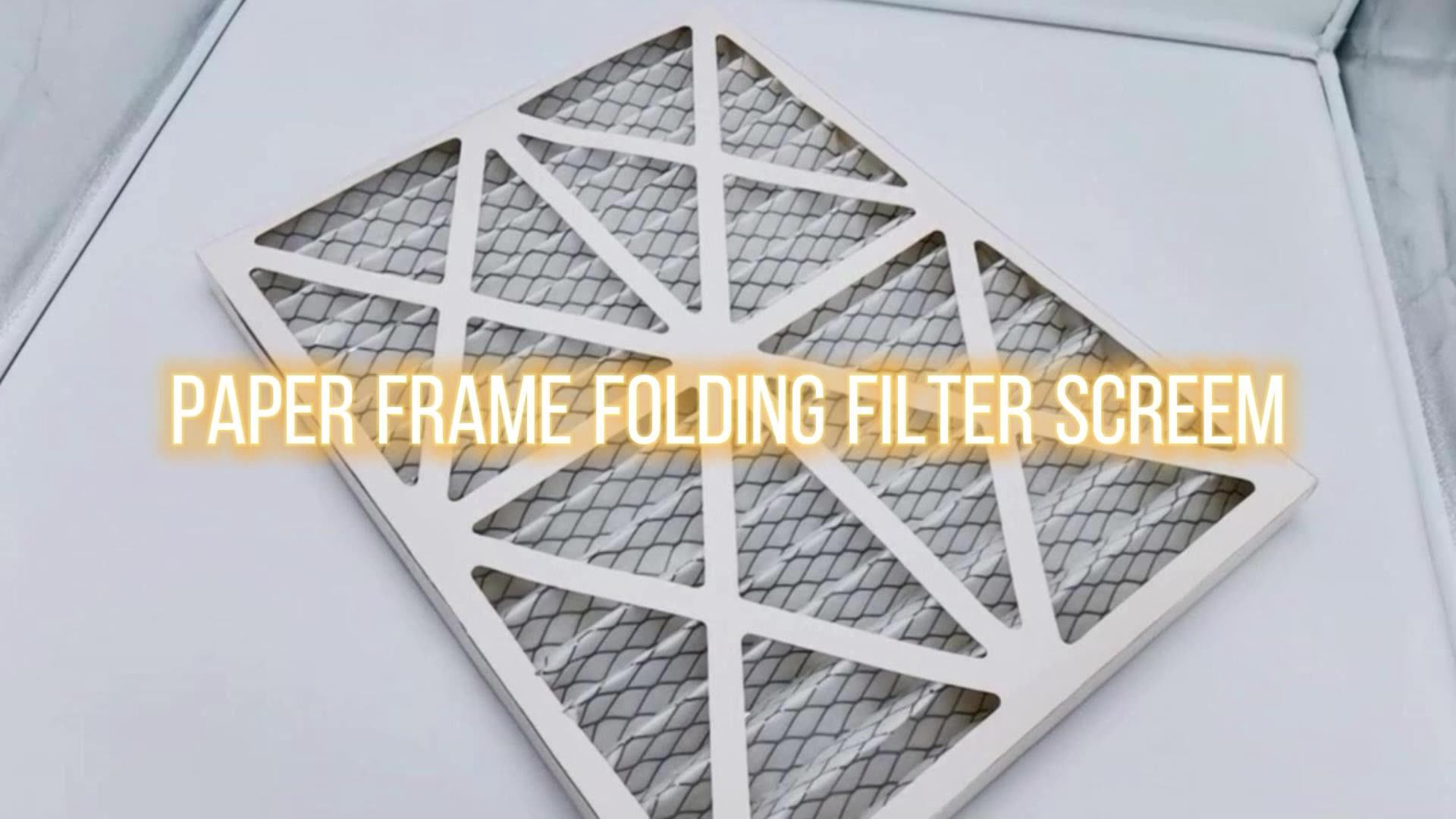 Customized Size 20x20x1 Paper Cardboard Frame Merv 8 9 11 13 14 Pleated ...