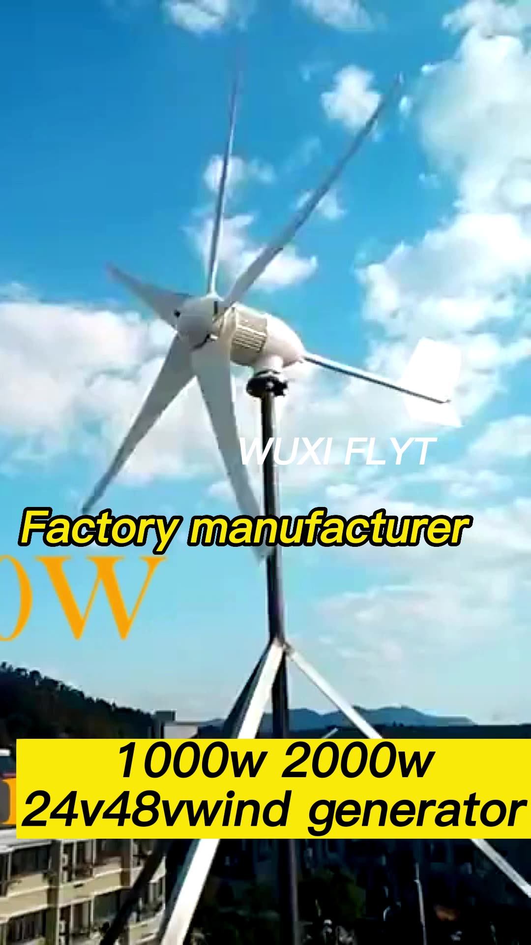 Wholesale 1000w 24v/48v Horizontal Wind Turbine Wind Mill With Low Rpm ...