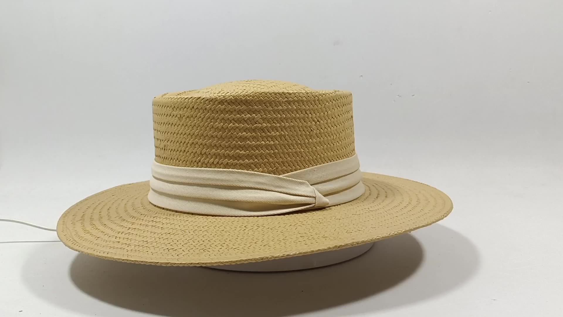 Wholesale Wide Brim Flat Top Hat Cap Holiday Travel Beach Stitch Color ...