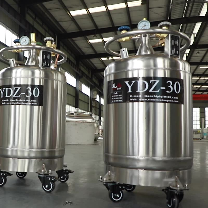 Stainless Steel Liquid Storage Tank Ydz-150l Ln2 Cryogenic Chemical Self Pressurized Liquid ...