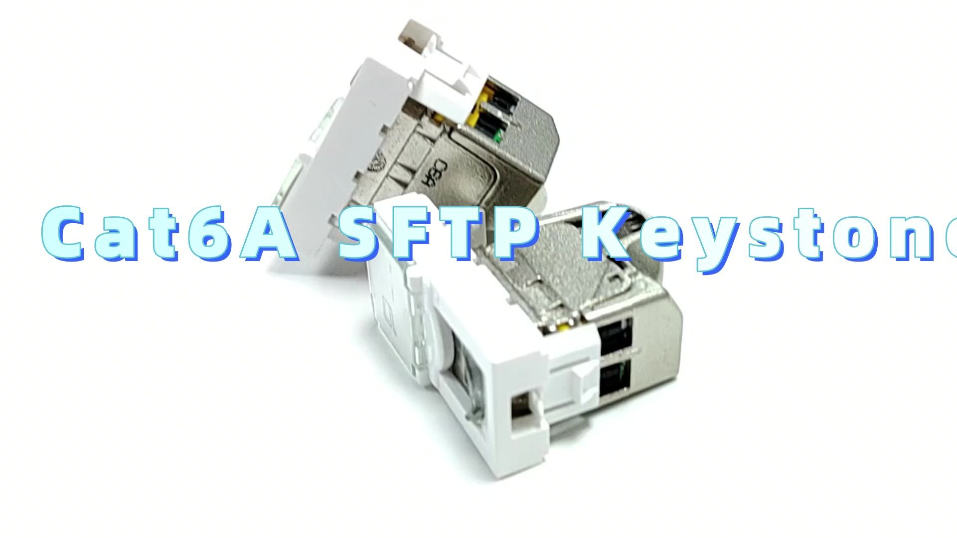 Rj45 Sftp Shielded Angle 180 Degree Toolless Cat6a Keystone Jack - Buy ...