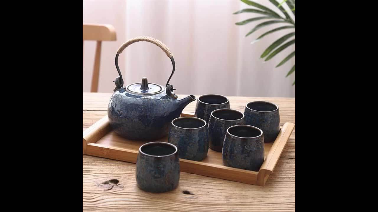 Coffee Color Japanese Tea Set With Stand - Buy Japanese Porcelain Tea ...