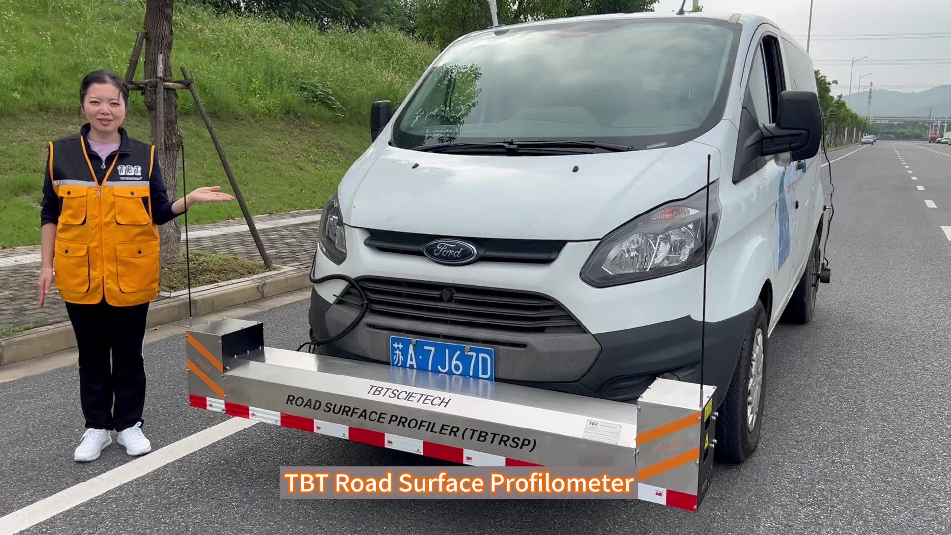 Transverse Profile And Macrotexture Pavement Attached To Survey Vehicle ...