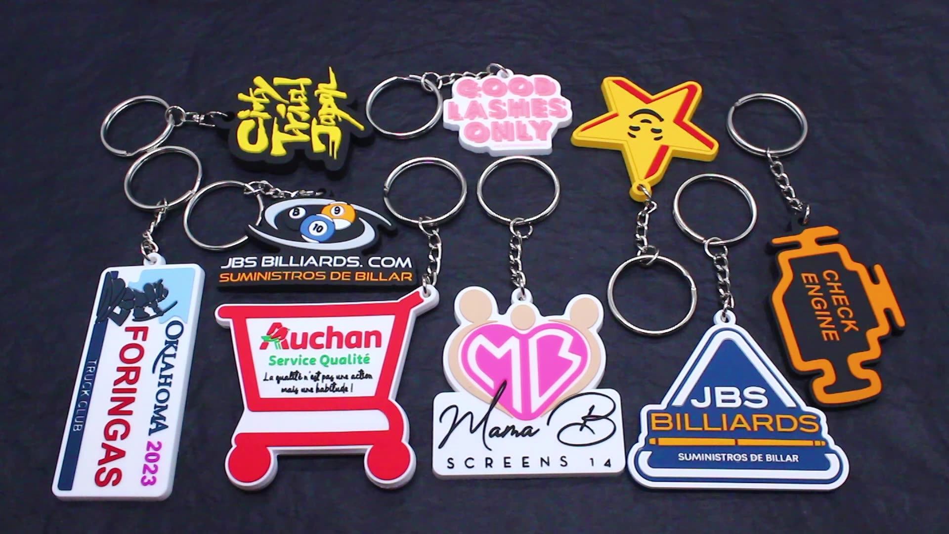 2024 New Custom Company Logo Pvc Keyring 2d 3d With Custom Rubber ...