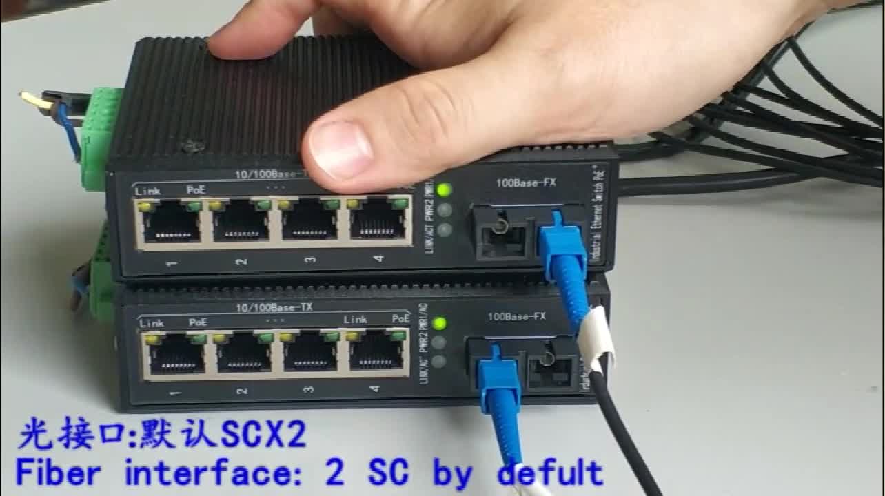 Best Selling Industrial Ethernet Switch 4,8,24 Port Gigabit Ethernet Optical Fiber Switch 10m ...