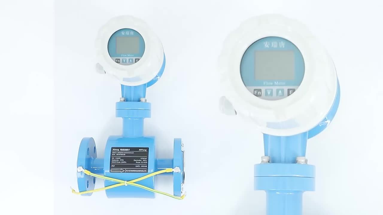 Digital 4-20ma Pulse Rs485 Insertion Flange Type Magnetic Inductive 0.2 ...