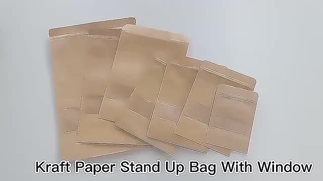 Brown Ziplock Kraft And White Kraft Craft Paper Standing Up Pouches ...