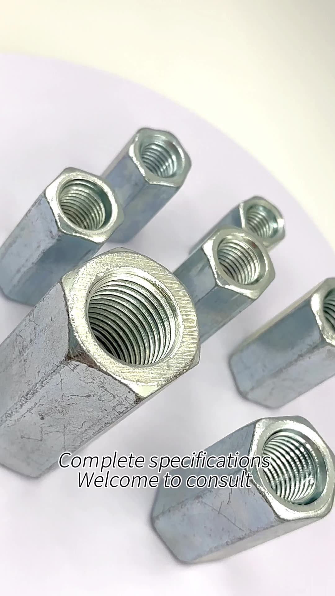 Long Nut M6 M8 M10 M12 304 Stainless Steel Hex Coupling Nut Internal ...