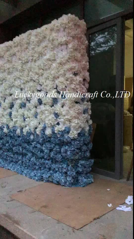 Lfb1015 Event Cloth Back Floral Backdrop Wall White Blue Color Changing ...