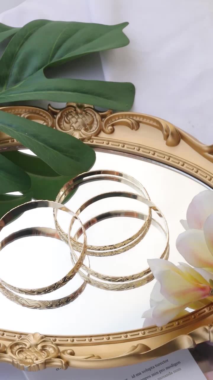 Sophiaxuan Gold Plated Copper Polynesian Bangles Pearl Samoan Bracelets ...