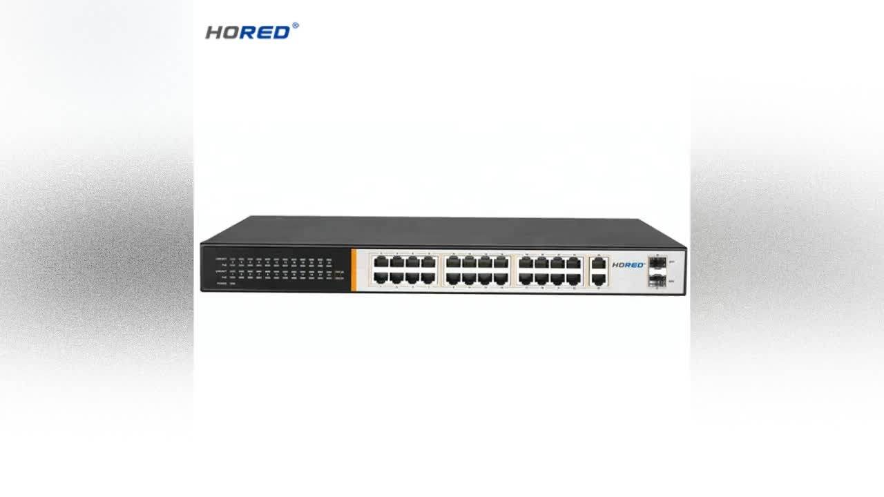 Fast Ethernet Switch 32 Port Switch Poe 48v For Hikvision Ip Camera ...
