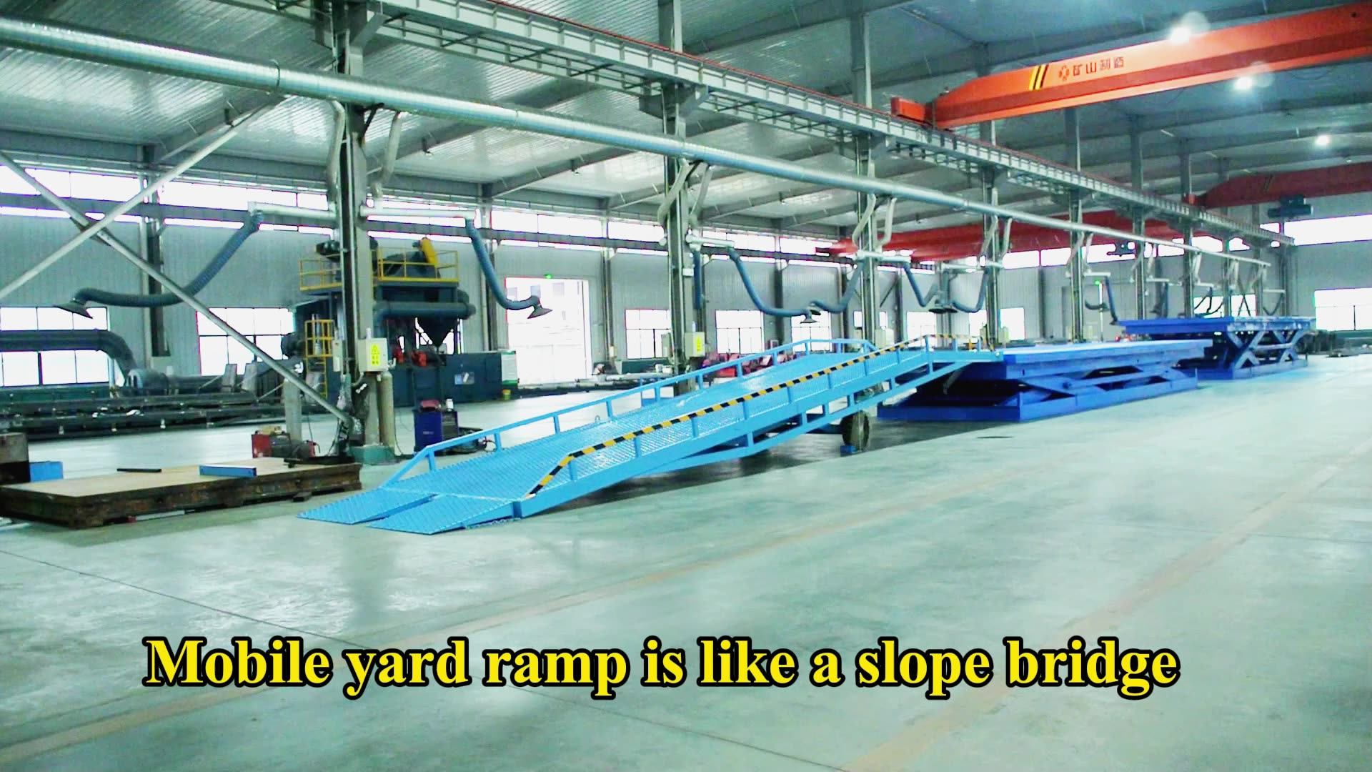 Manual Hydraulic Lift Tables Movable Dock Yard Forklift Container ...