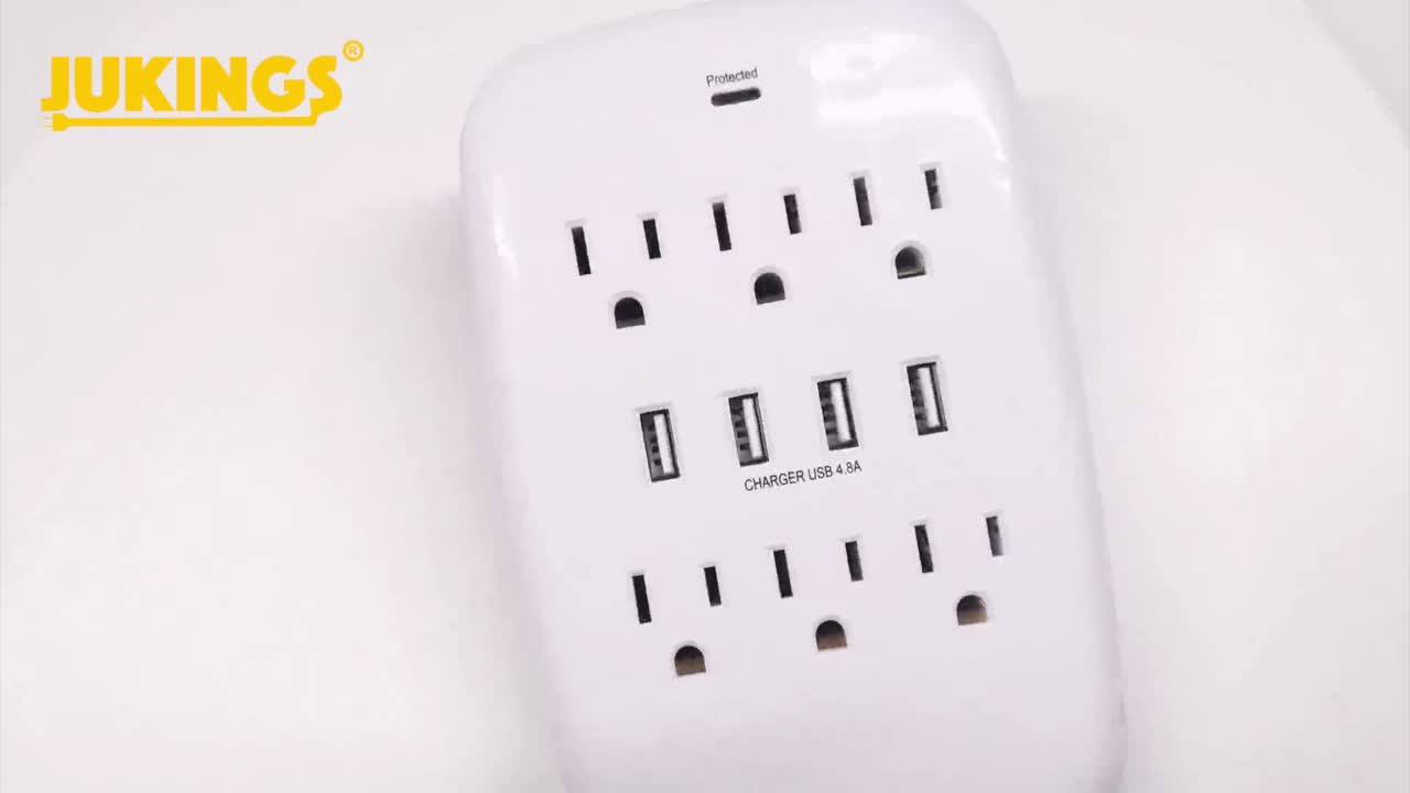 6-outlet Surge Protector Etl Usb Power Current Tap With 4.8 A - Buy 6 ...