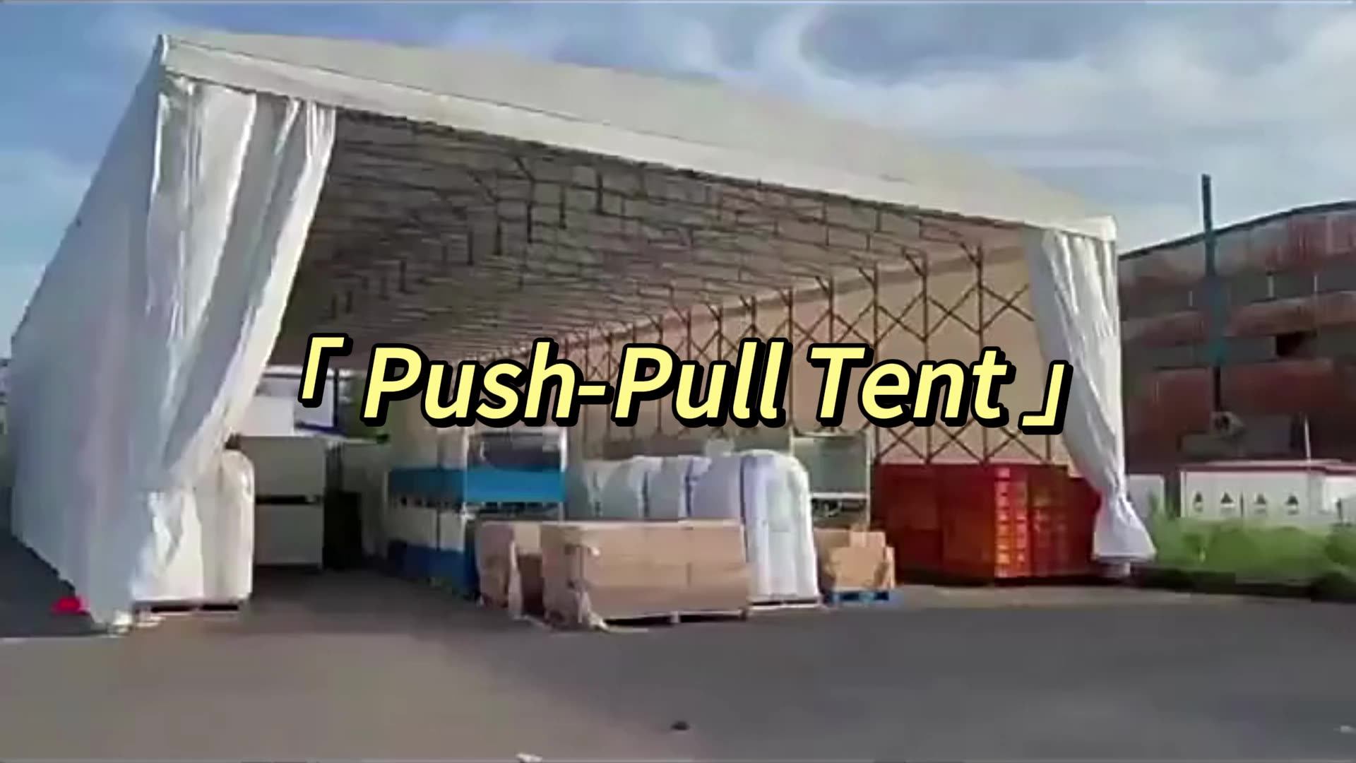 Large Push Pull Tent Storage Canopy Steel Structure Garage Big Events ...