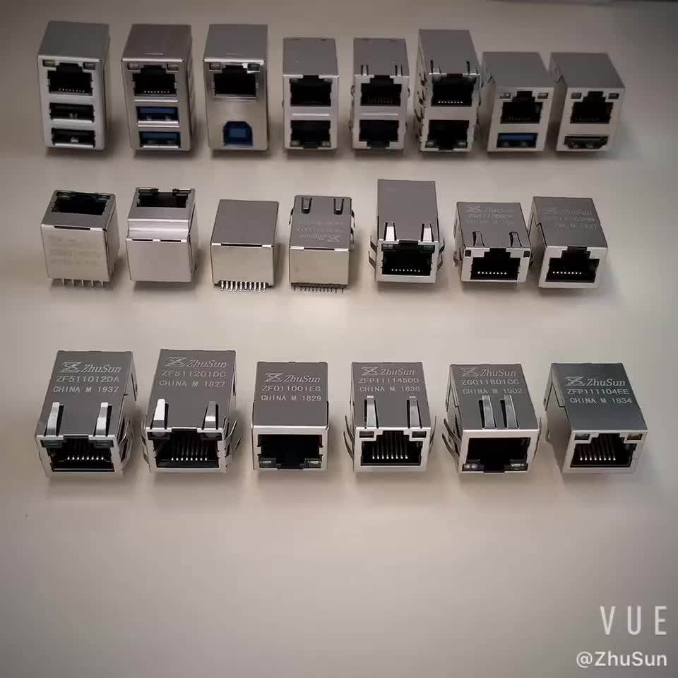 Rje74 Series Modular Jack 180 Degree 8p8c 10p10c Rj45 Rj50 Connector ...