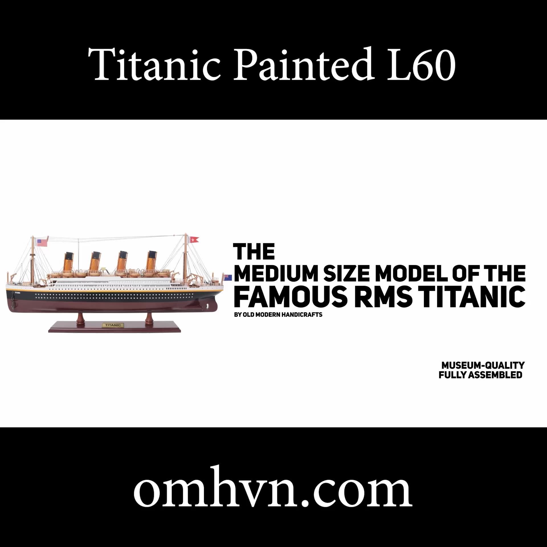 Titanic Model Ship Painted 60 Cm Handcrafted Wooden Replica With ...