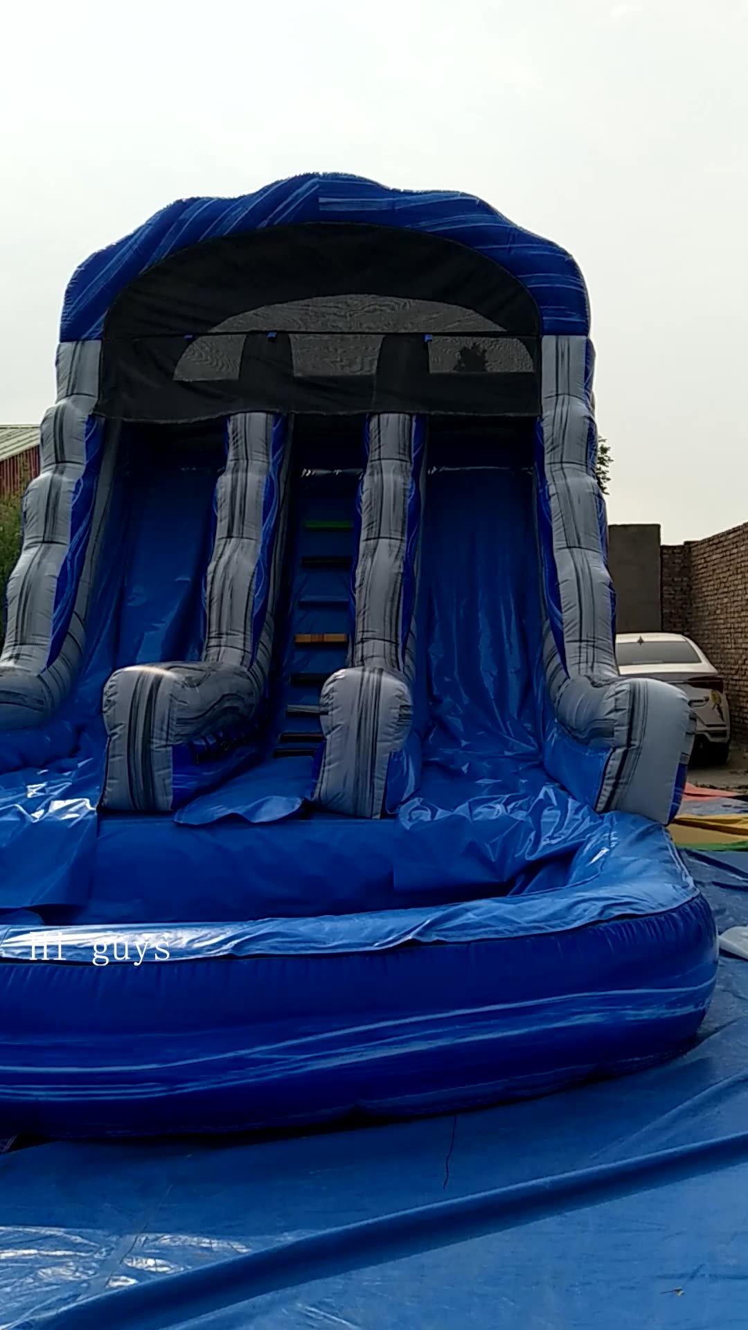 Adult Giant 30ft Inflatable Double Lane 18 Feet Waterslide Jumper ...