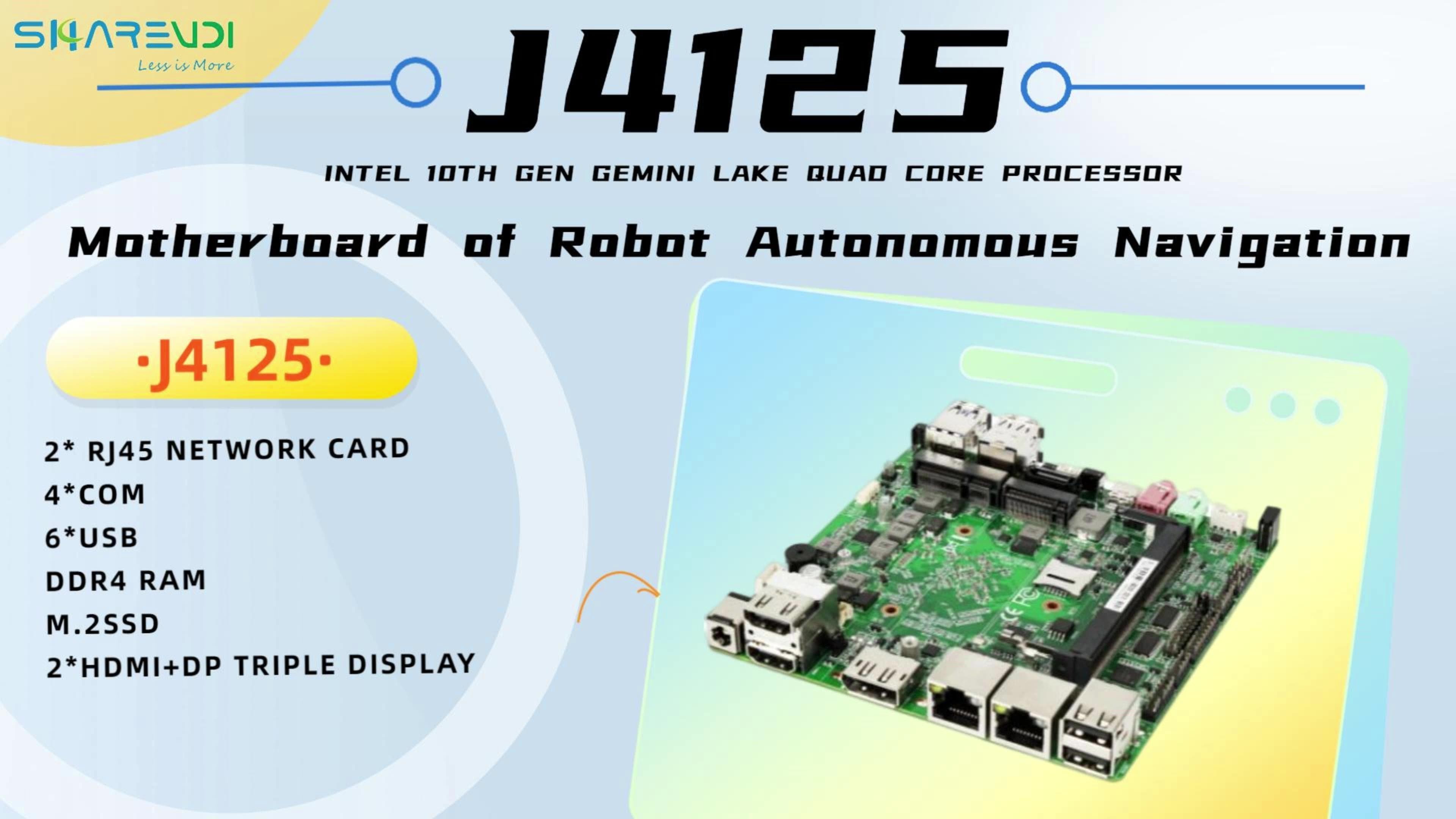 Ai Robots Control Motherboard Industrial Embedded Mainboard J4125 4 ...