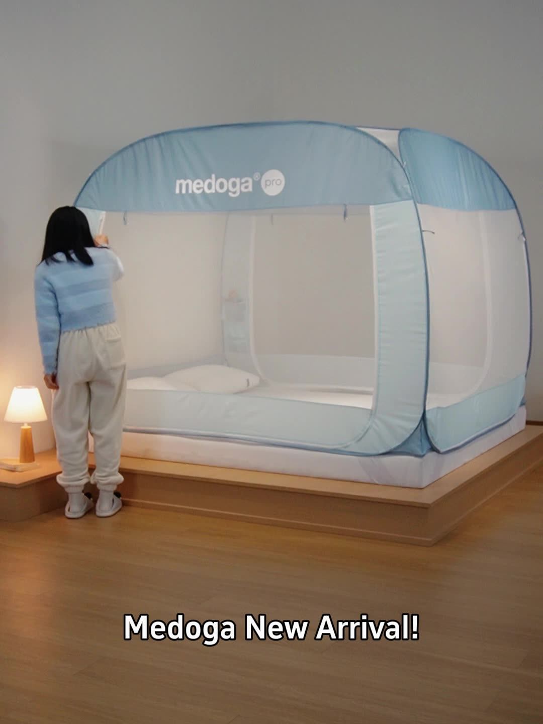 Medoga Folding Modern Essential Portable Popup Mosquito Net Bed Canopy ...