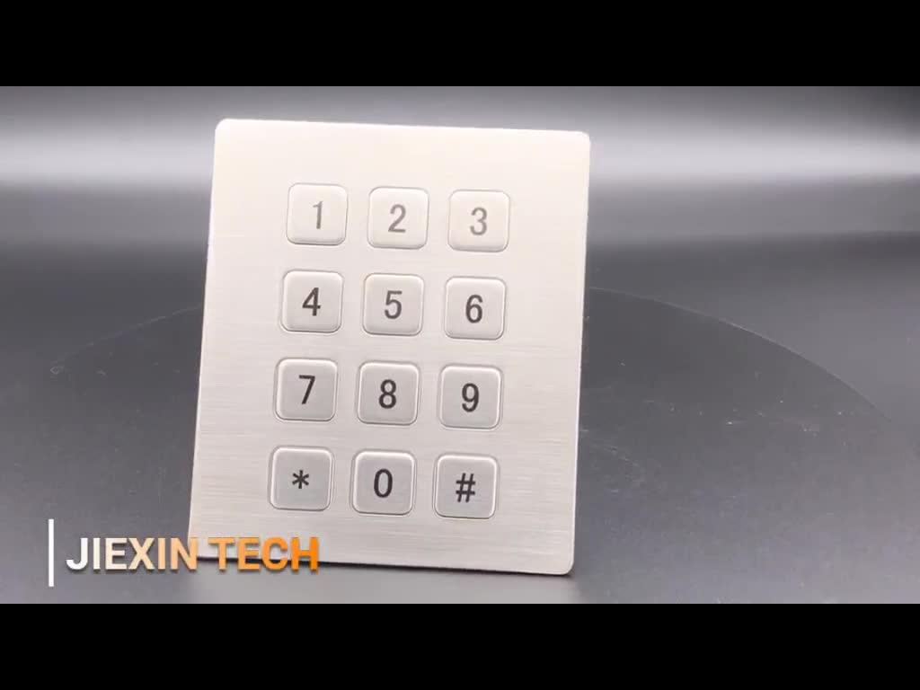12 Key Matrix Waterproof Stainless Steel Number Metal Access Control ...