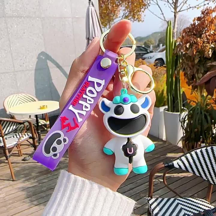 Cartoon Anime Playtime Smiling Critters Silica Gel Key Chains Horror ...