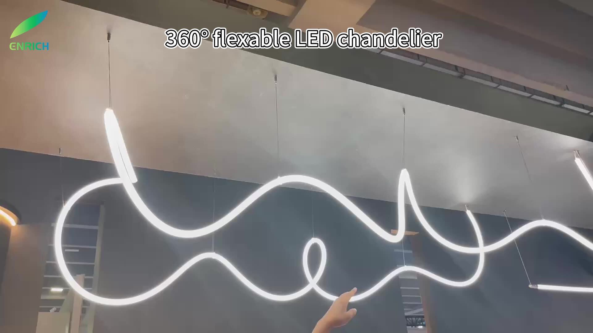 Commercial Ip67 360 Degree Soft Linear Led Pendant Light Warm White Red ...